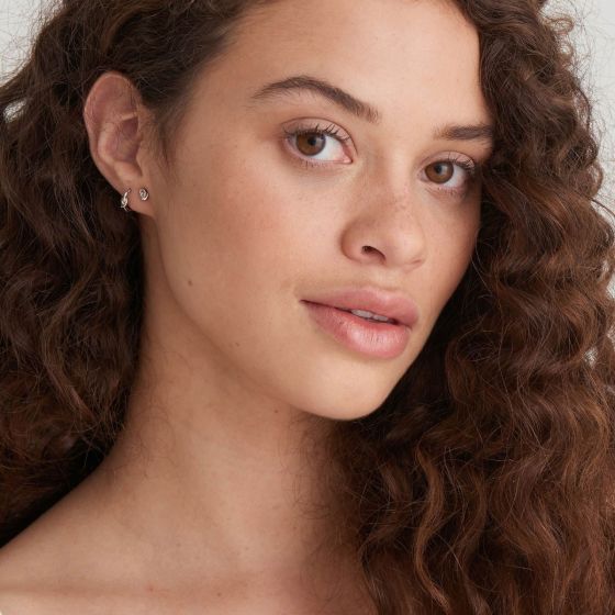 Buy Ania Haie Silver Knot Huggie Hoop Earrings Online in UK